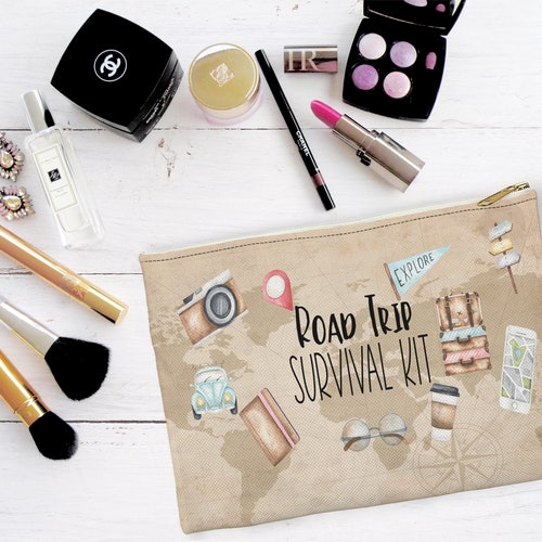 Road Trip Survival Kit Cosmetic or Toiletry Bag First Aid - Etsy