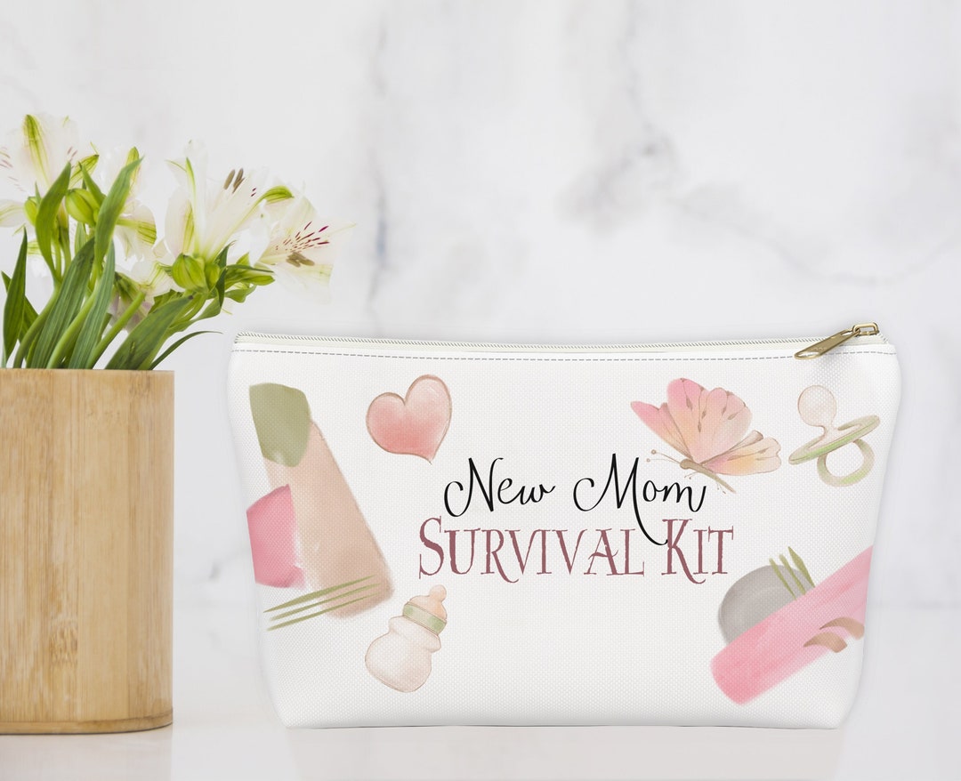 New Mom Survival Kit Large Care Package Accessory Pouch W T-bottom ...