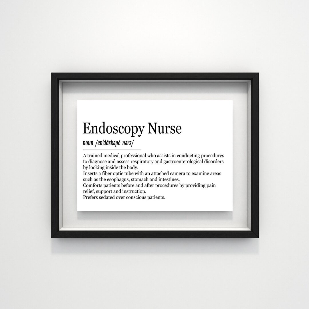 Endoscopy Nurse Definition, Digital Download Art Print, Thank You ...