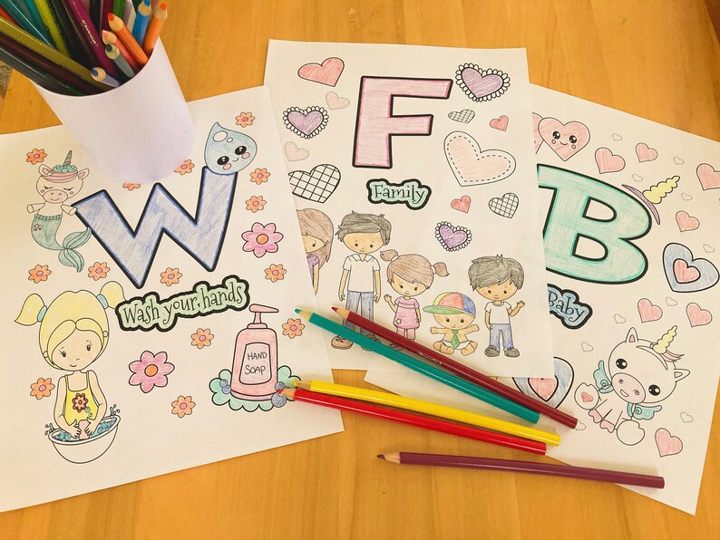 NICU Sibling Unicorn Digital Printable Coloring Pages - Etsy