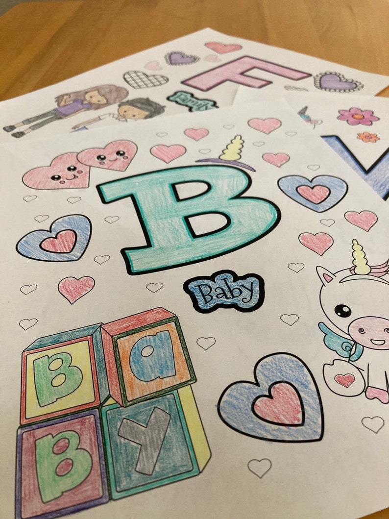 NICU Sibling Unicorn Digital Printable Coloring Pages - Etsy Australia