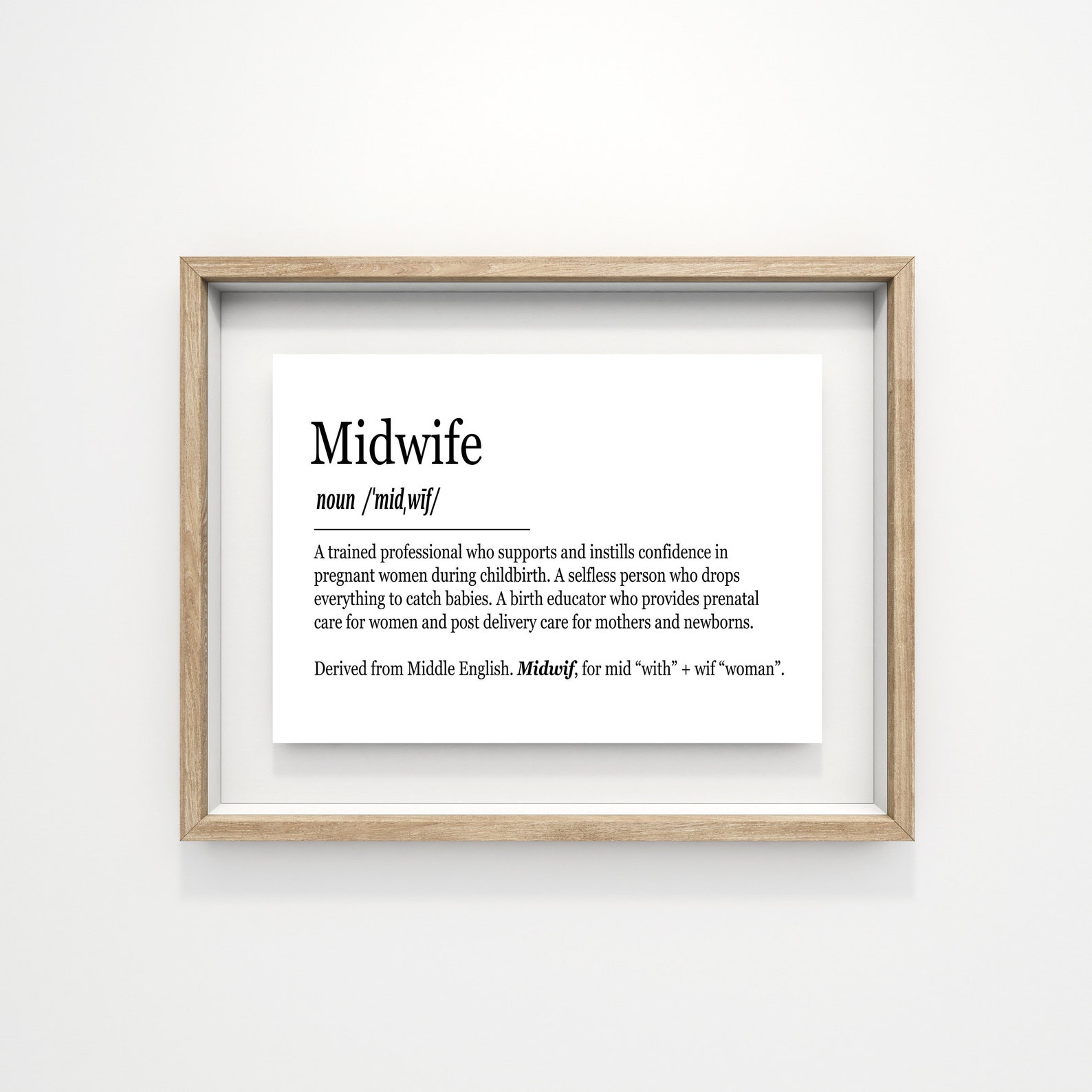 Midwife Definition Art Print, Midwifery Gift (digital Download) - Etsy