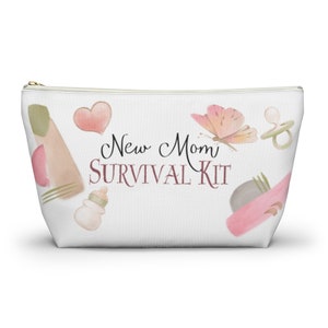 New Mom Survival Kit Large Care Package Accessory Pouch W T-bottom ...