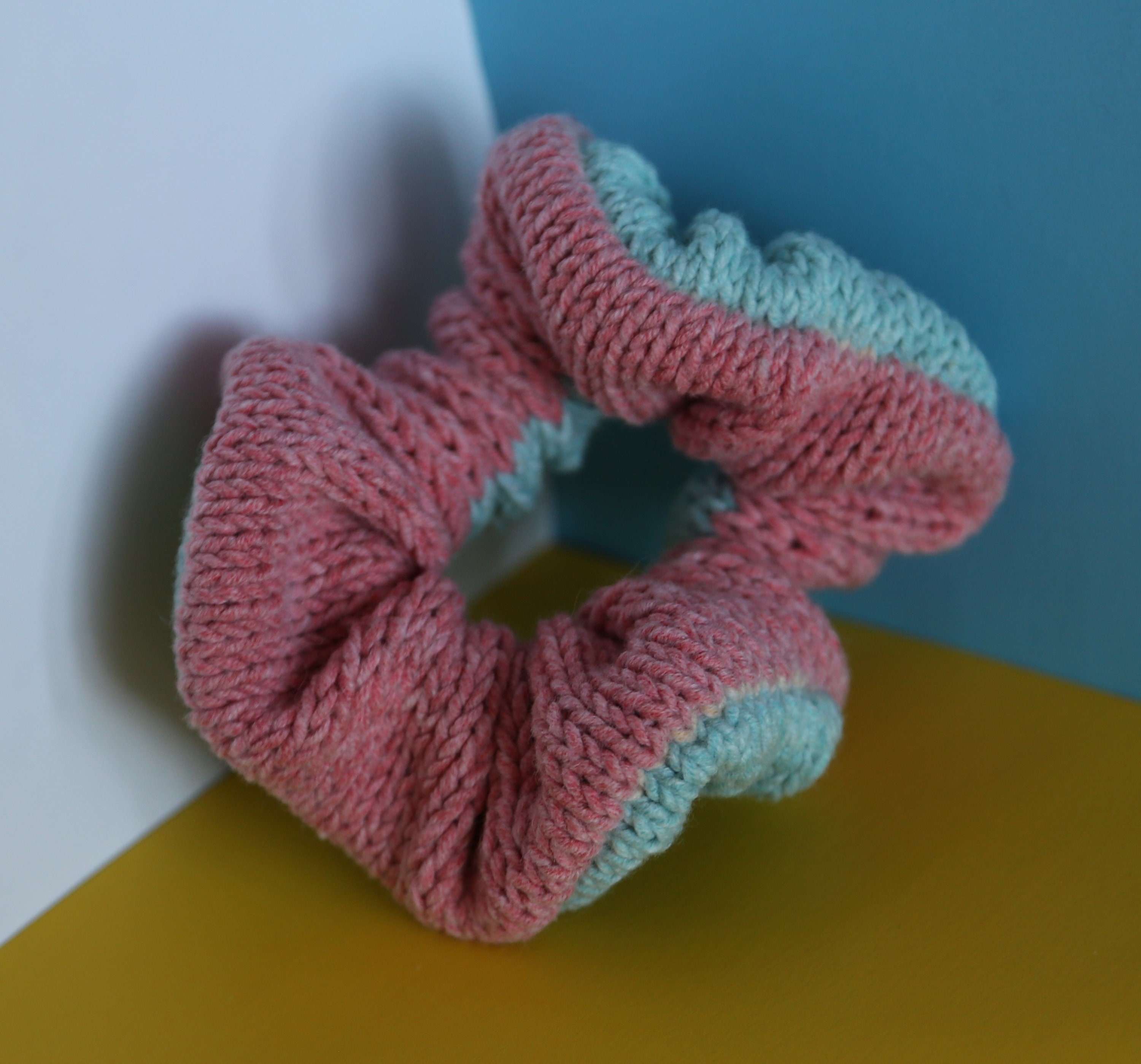 Hand knit hair scrunchie | Etsy