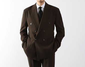 Classic Fit Men's Basic Double Breasted Suit Jacket in - Etsy
