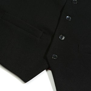 Classic Fit Men's Basic Wool Blend Suit Vest in Black Color / Dress ...