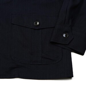 Men's Basic Spring Summer Linen Safari Jacket / Navy Color Summer Coat ...