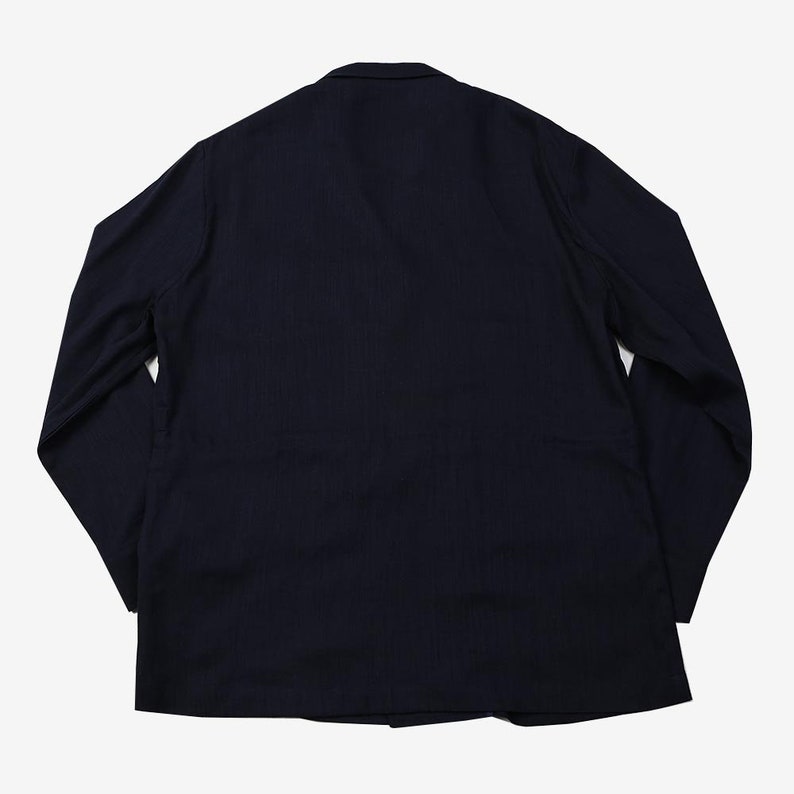 Men's Basic Spring Summer Linen Safari Jacket / Navy Color Summer Coat ...