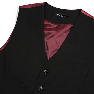 Classic Fit Men's Basic Wool Blend Suit Vest in Black Color / Dress ...