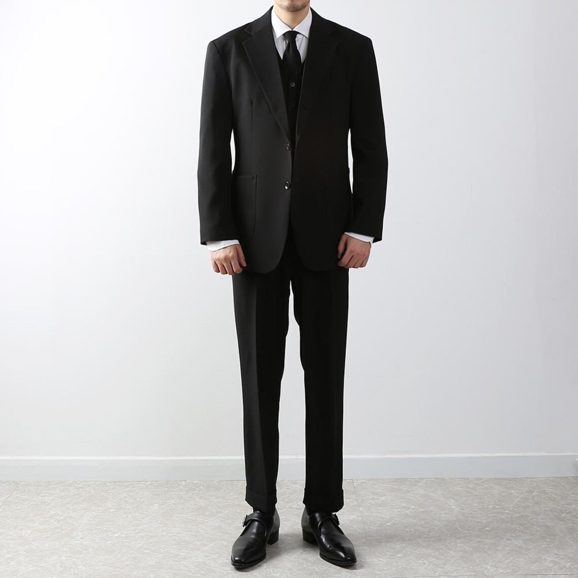 Classic Fit Men's Basic Suit Vest in Black Color / Dress Suit 5 Button ...