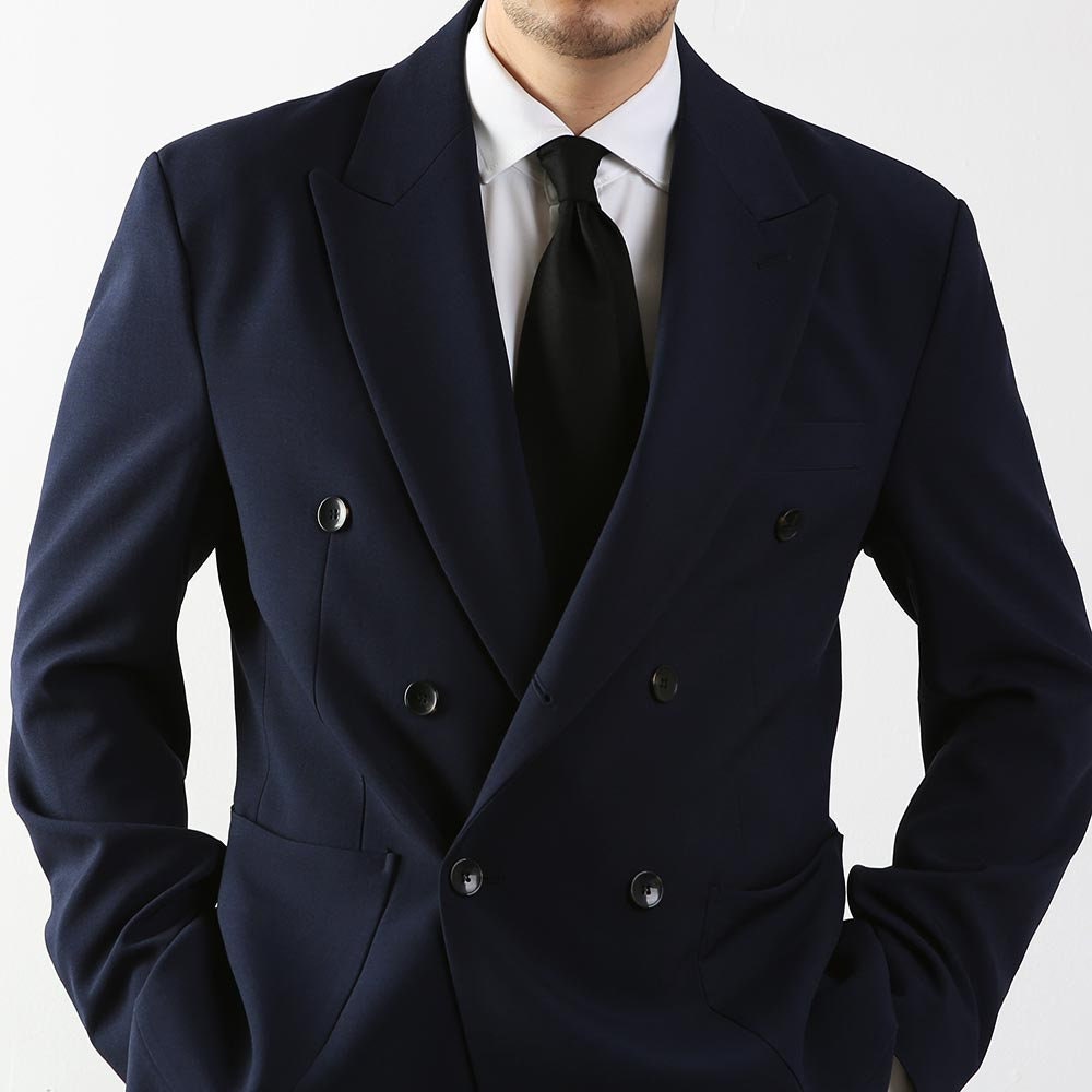 Classic Fit Men's Basic Double Breasted Suit Jacket in Navy Color ...
