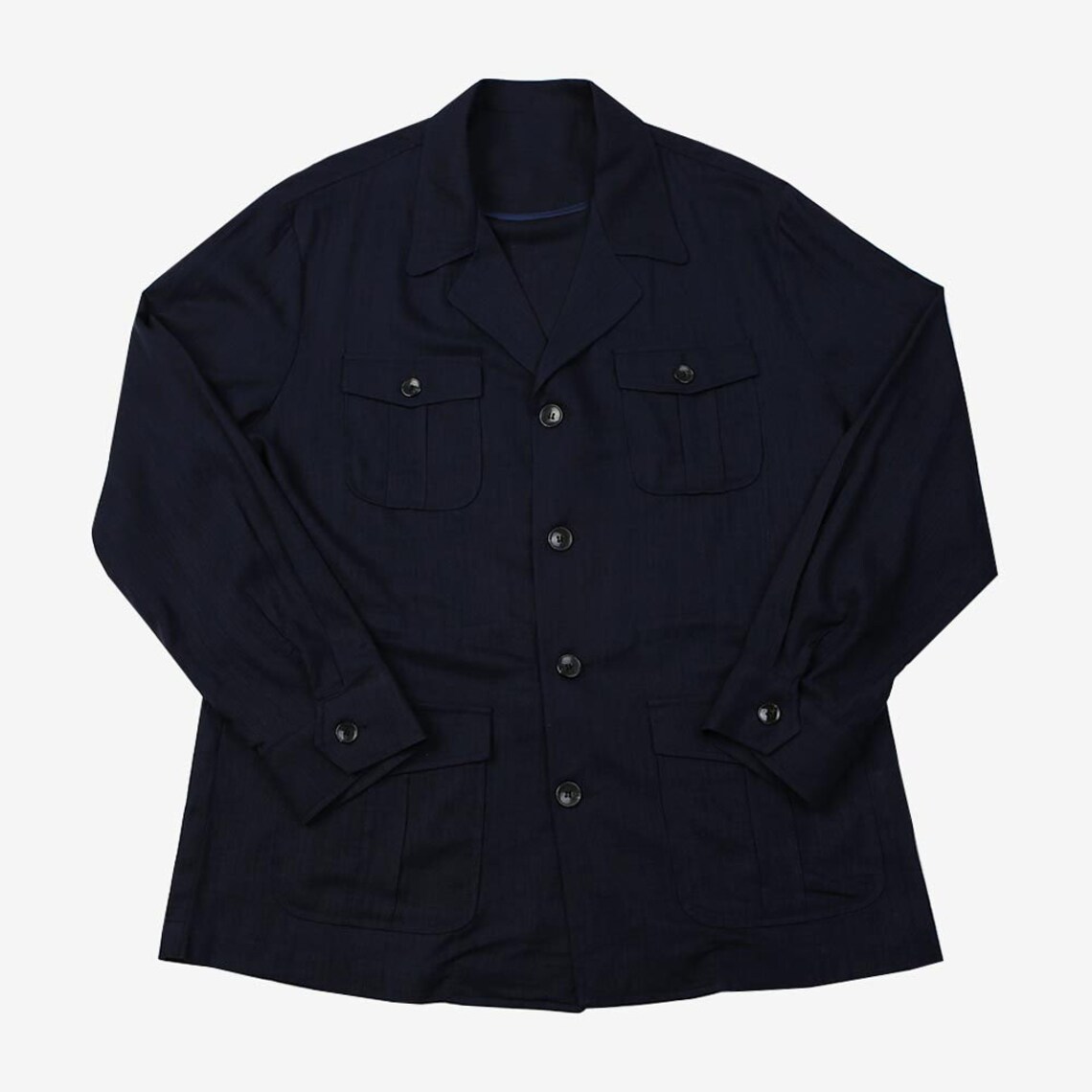 Men's Basic Spring Summer Linen Safari Jacket / Navy Color Summer Coat ...