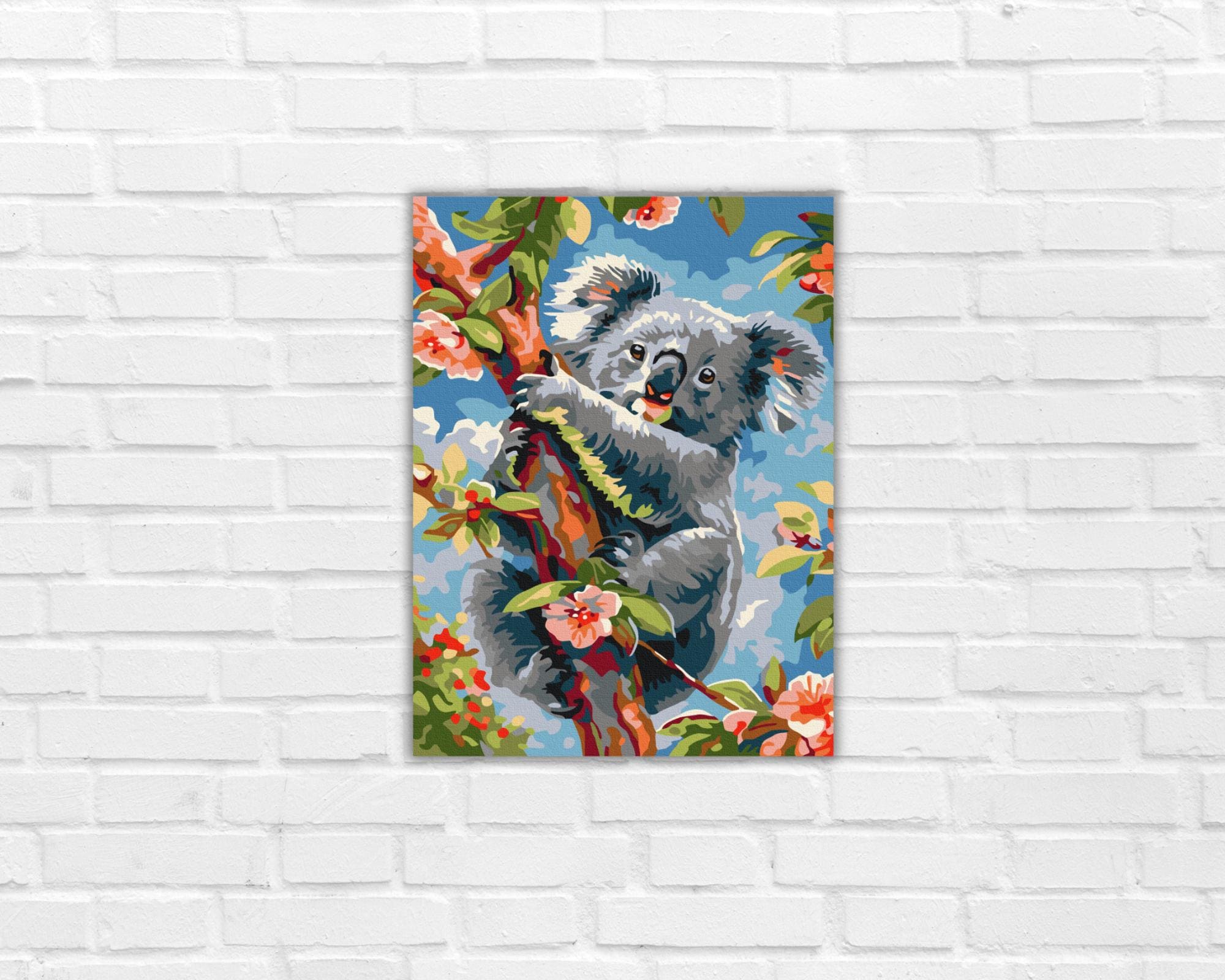 Koala Among Flowers Paint by Number Kit, Animal Large Painting by ...