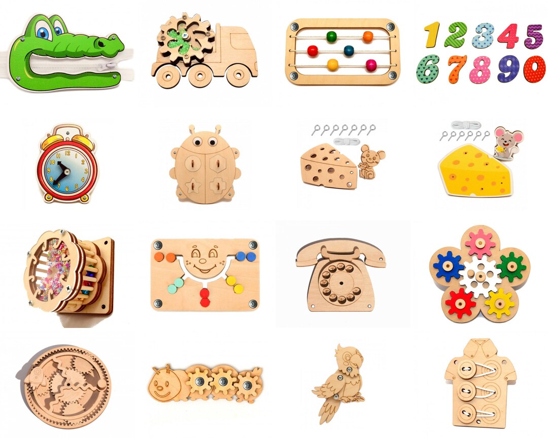 Busy Board Parts Diy Busy Board Elements Toddler Colourful - Etsy