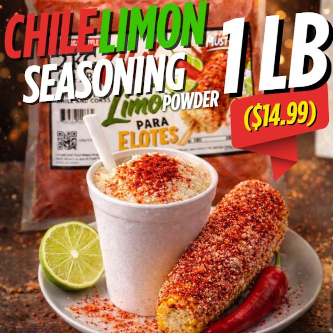 Chile Limón Seasoning for Elotes – Made With Natural Lemon Extract (1 ...