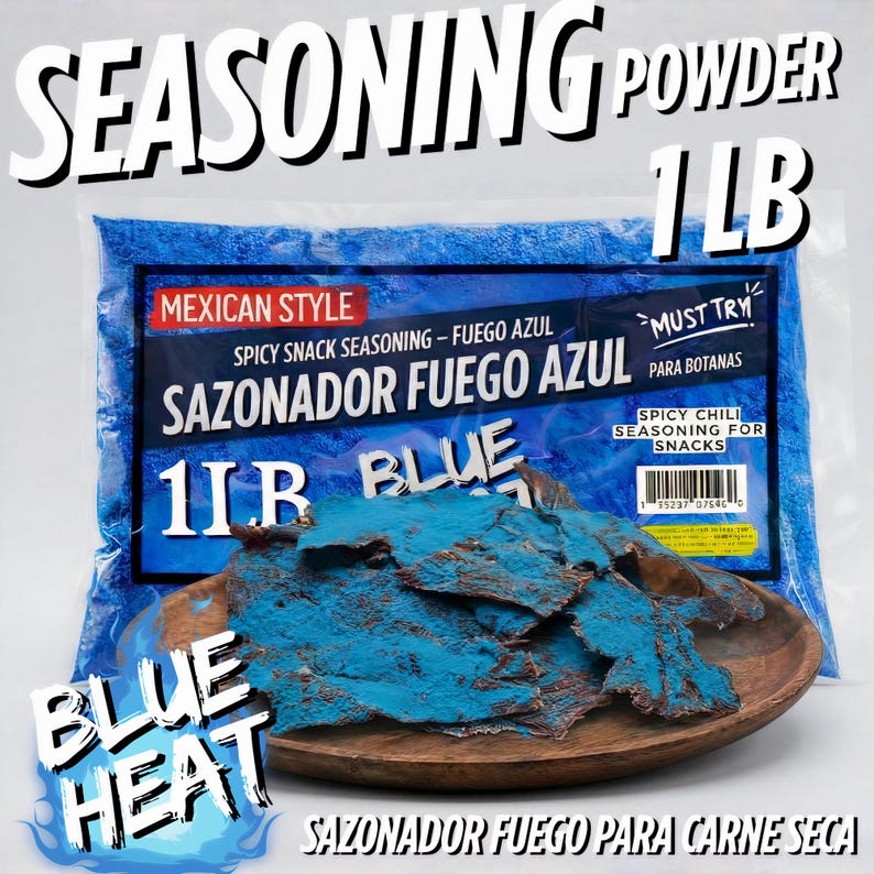 Fuego Azul Seasoning – Blue Heat Seasoning for Beef Jerky & Snacks (1 ...