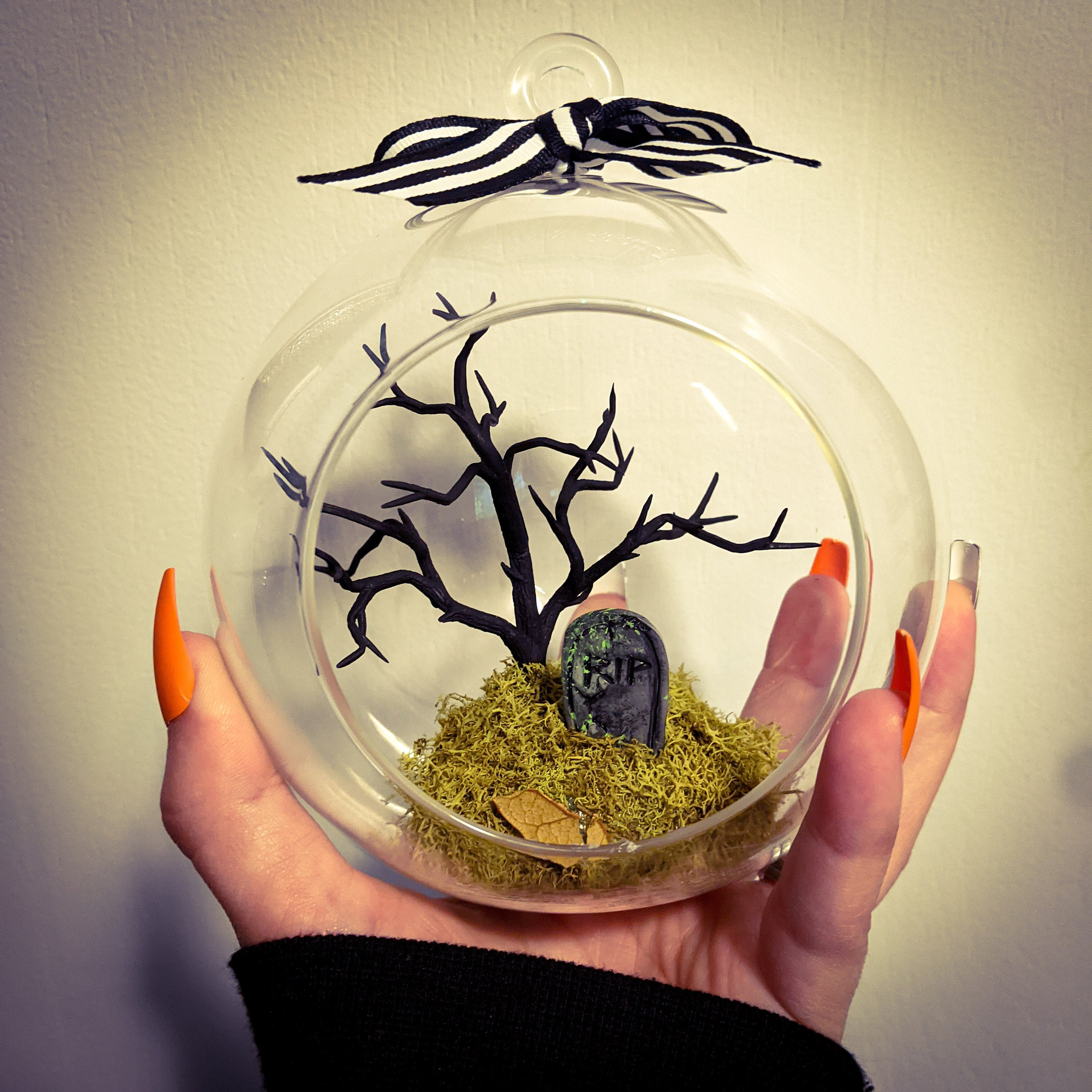 Glass Ball Diorama Grave Tree - Etsy