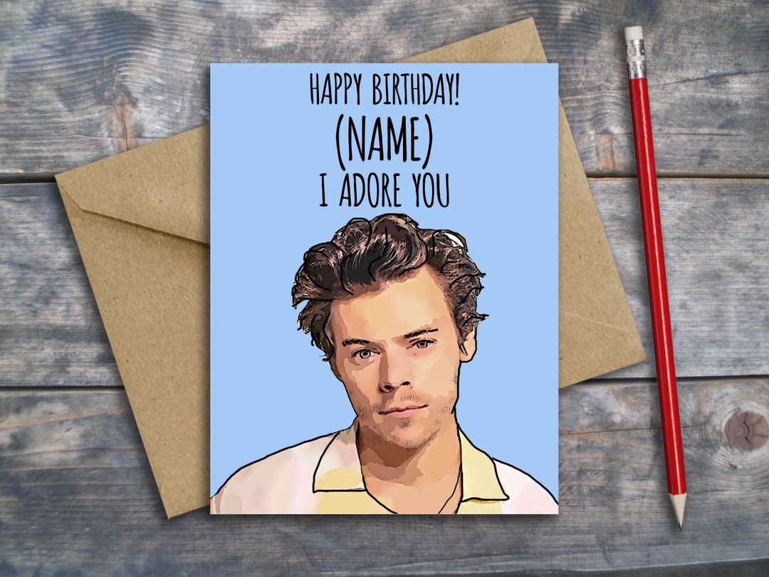 Personalised Birthday Card Your Name on Card Printable I Adore - Etsy