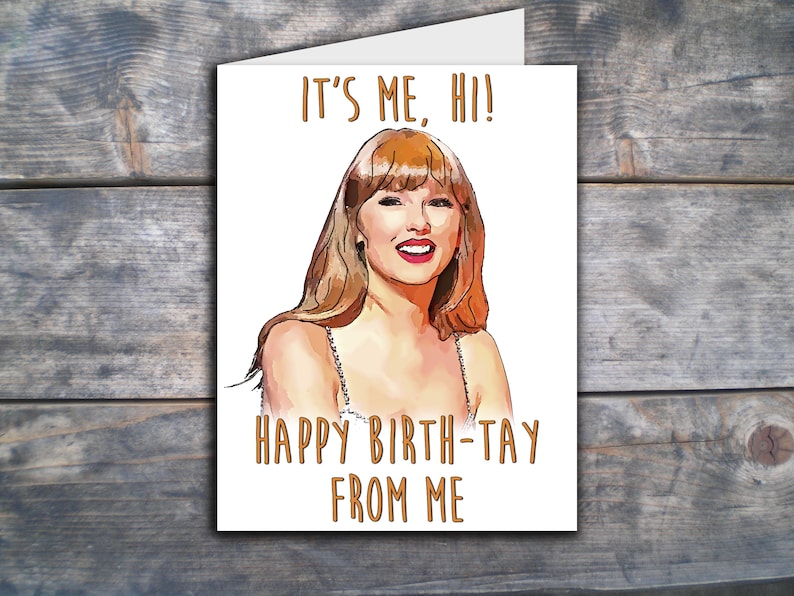 Taylor Swift Birthday Card Taylor Swift Birthday T For Fan Etsy