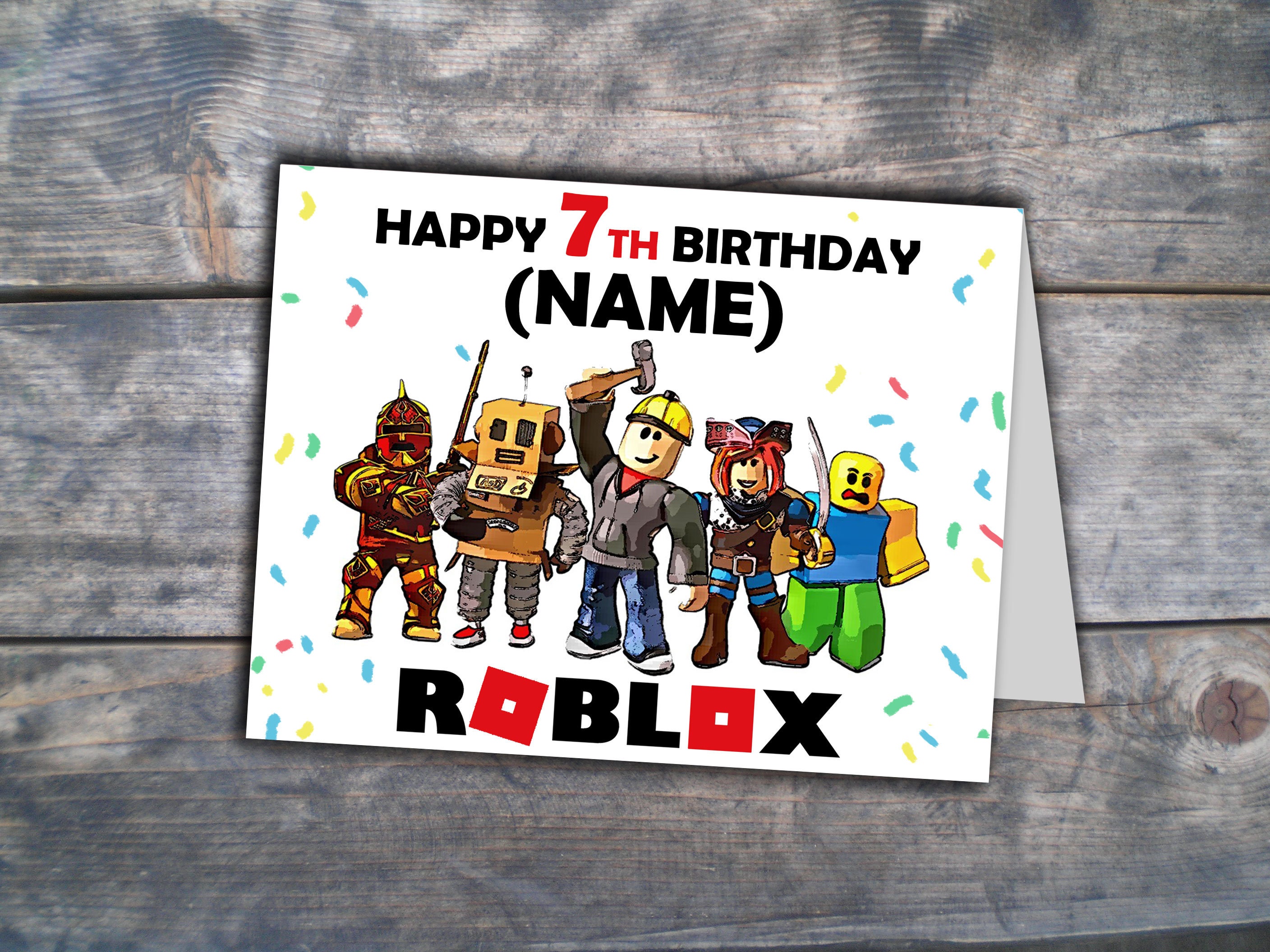 Roblox Birthday Card Roblox Party Invitation Printable Roblox | Etsy