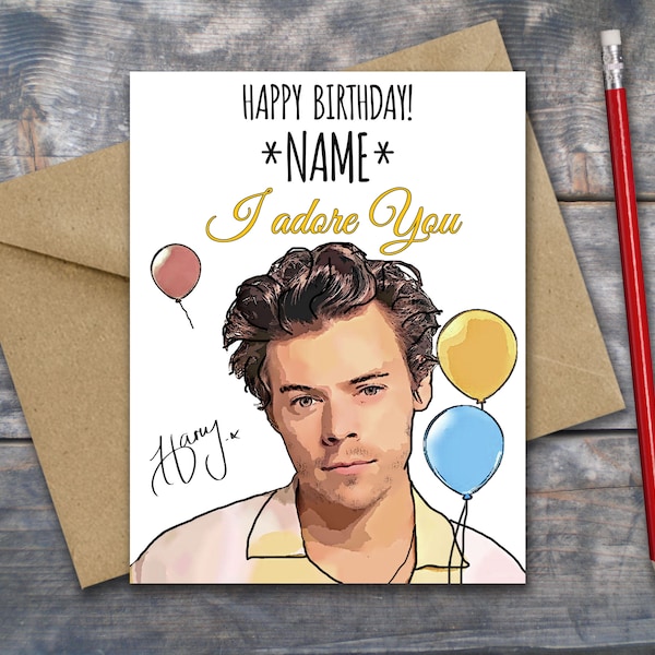 21st birthday card harry styles - Etsy Schweiz
