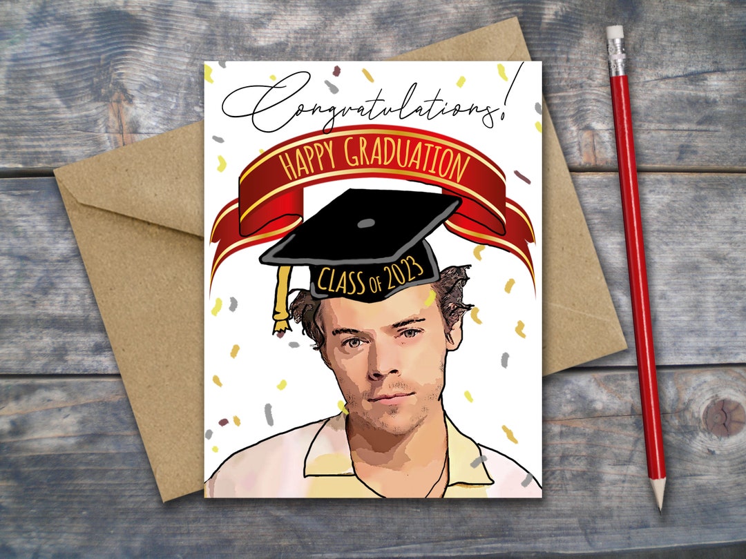 Harry Styles Graduation Card Harry Card Graduation Card - Etsy France
