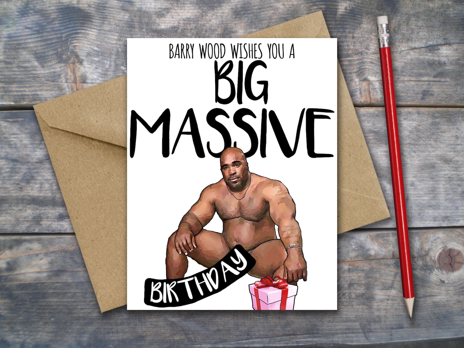 Barry Wood Wishes You A Big Massive Birthday Card Printable - Etsy España