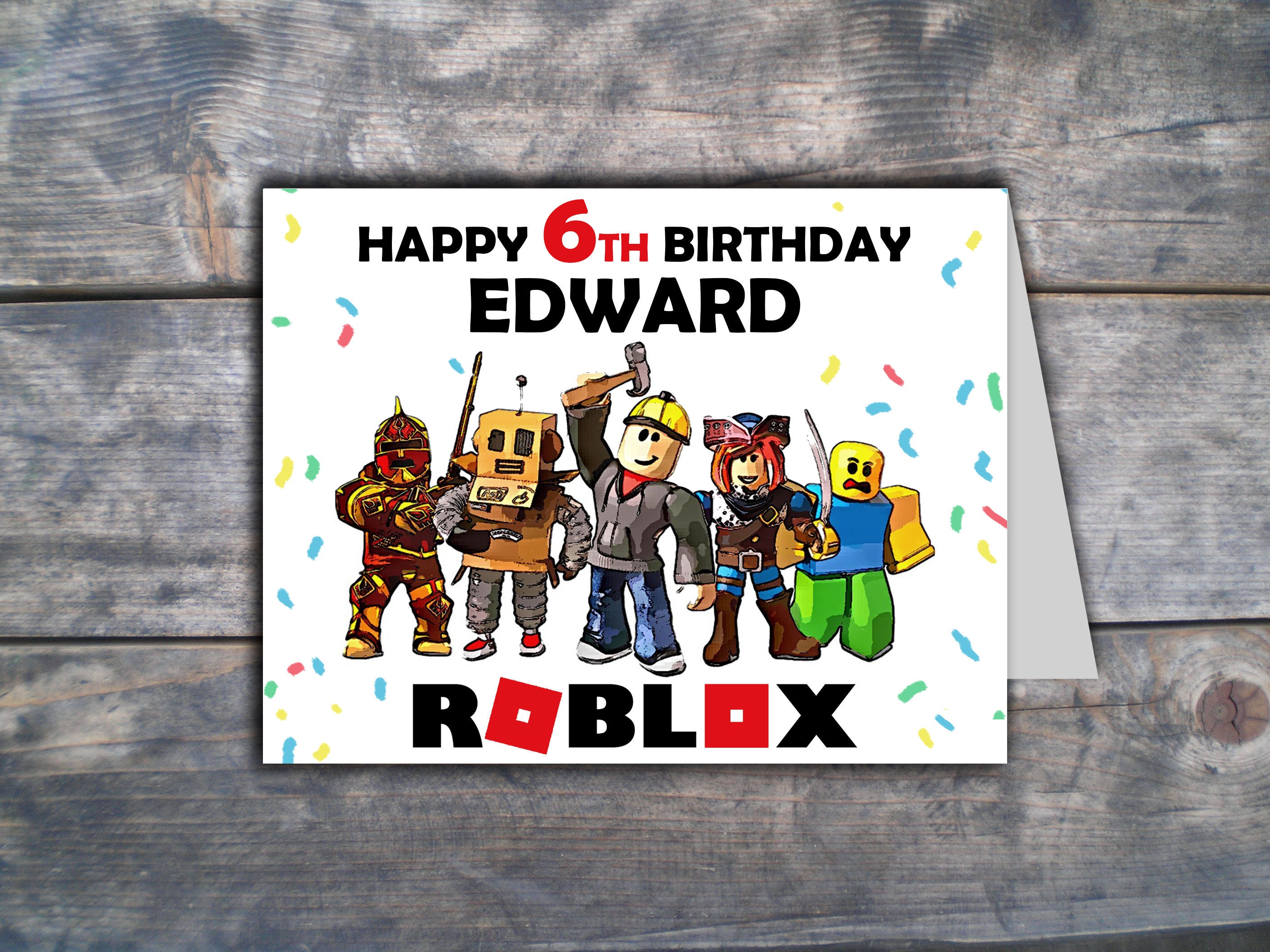 Birthday Cards Roblox Gaming Birthday Card Son Daughter Grandson Can Be ...