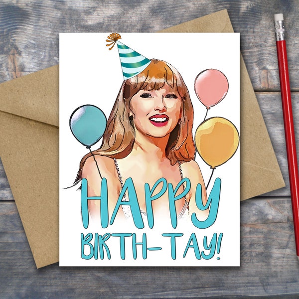 Taylorswift Birthday Card - Etsy UK