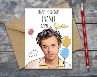 Harry Styles Birthday Card | Etsy