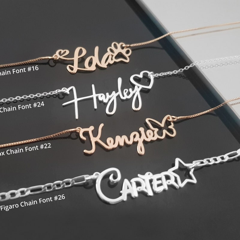 Kids Name Necklace - Etsy