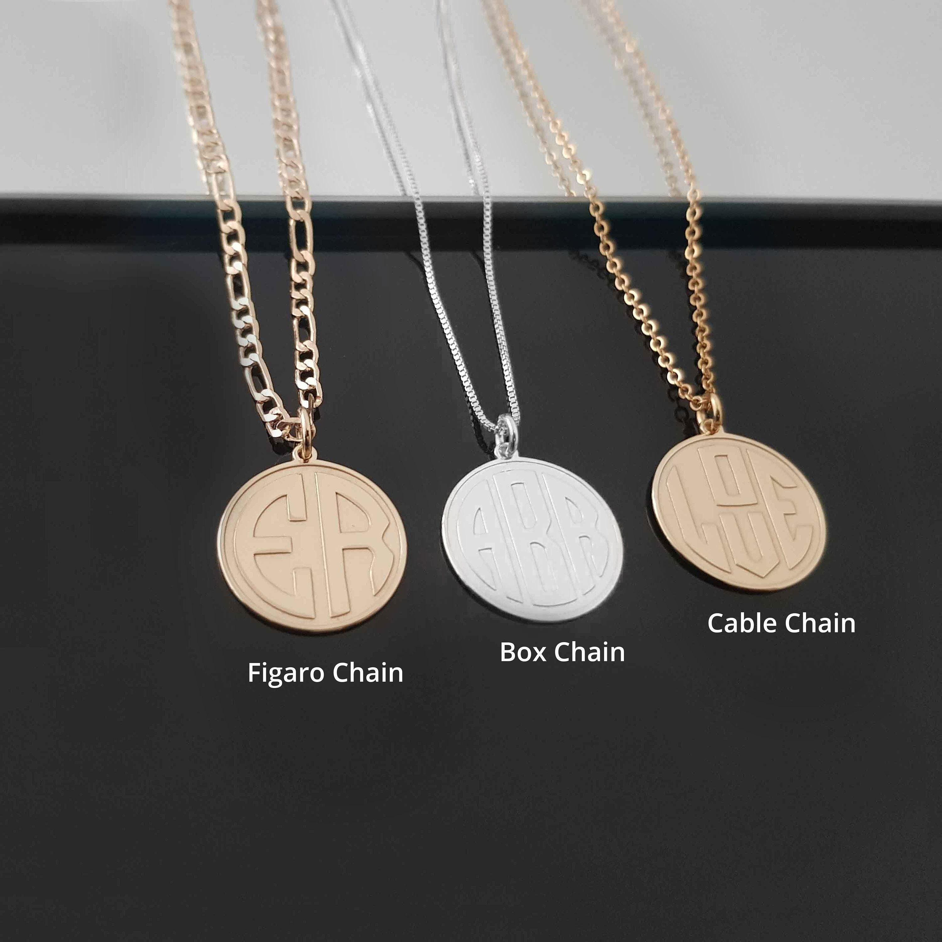 Personalized Monogram Necklace, Custom Initials Necklace, Initial ...