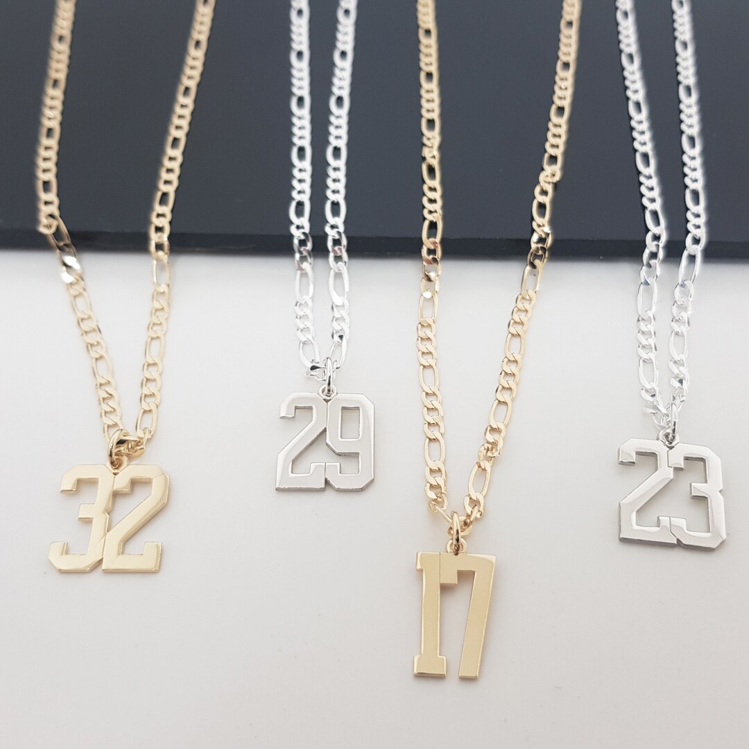 Personalized Number Necklace, Custom Number Necklace, Number Year ...