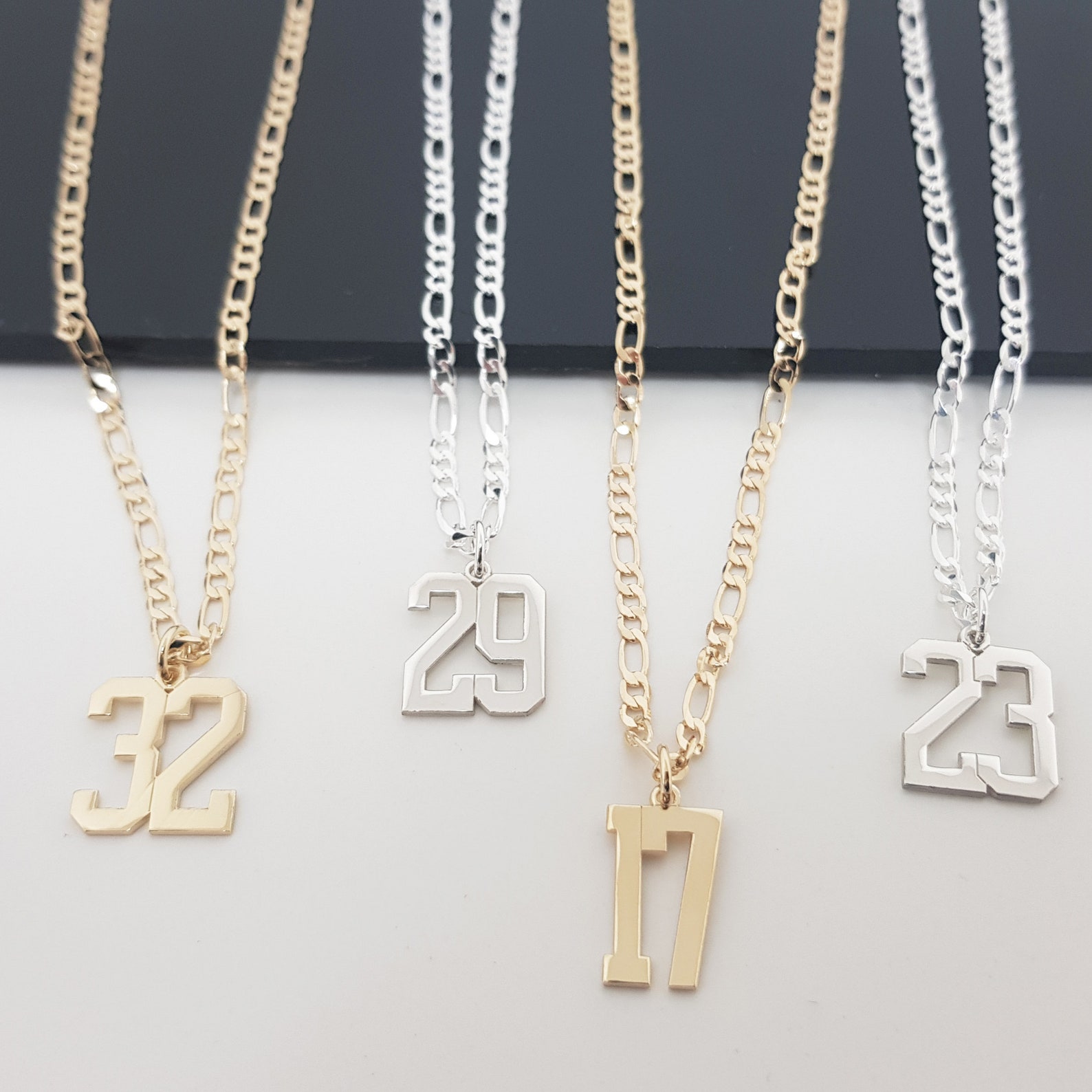 Personalized Number Necklace Custom Number Necklace Number | Etsy