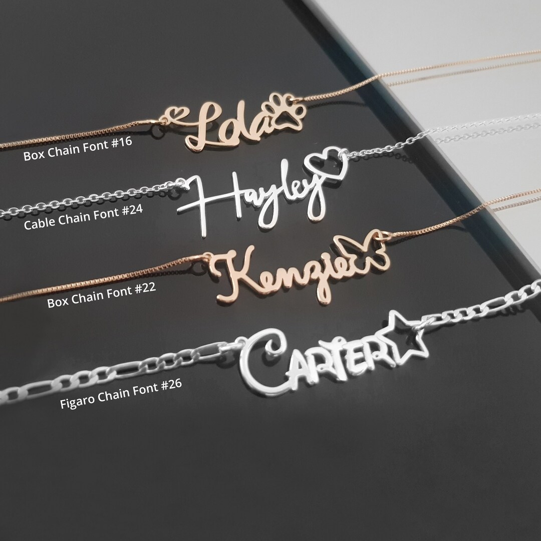 Name Necklace for Kids, Personalized Kids Jewelry, Girl's Name Necklace ...