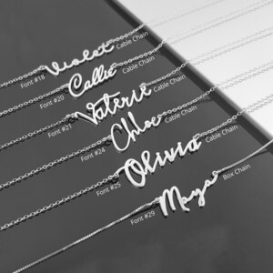 Script Name Necklace, Children Name Necklace for Mom, Meaningful Gift ...