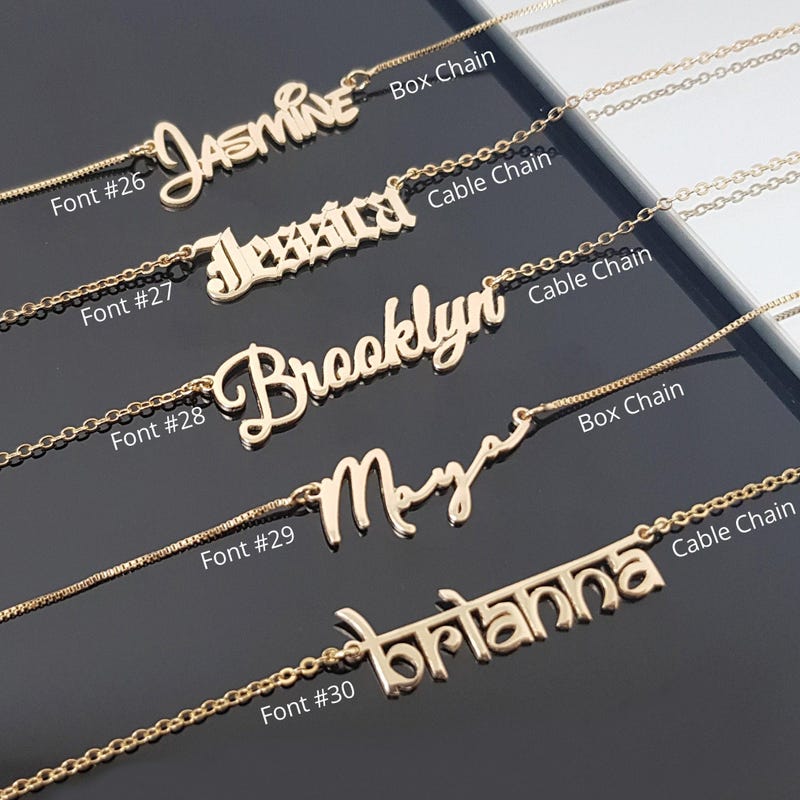 Name Plate Necklace - Etsy