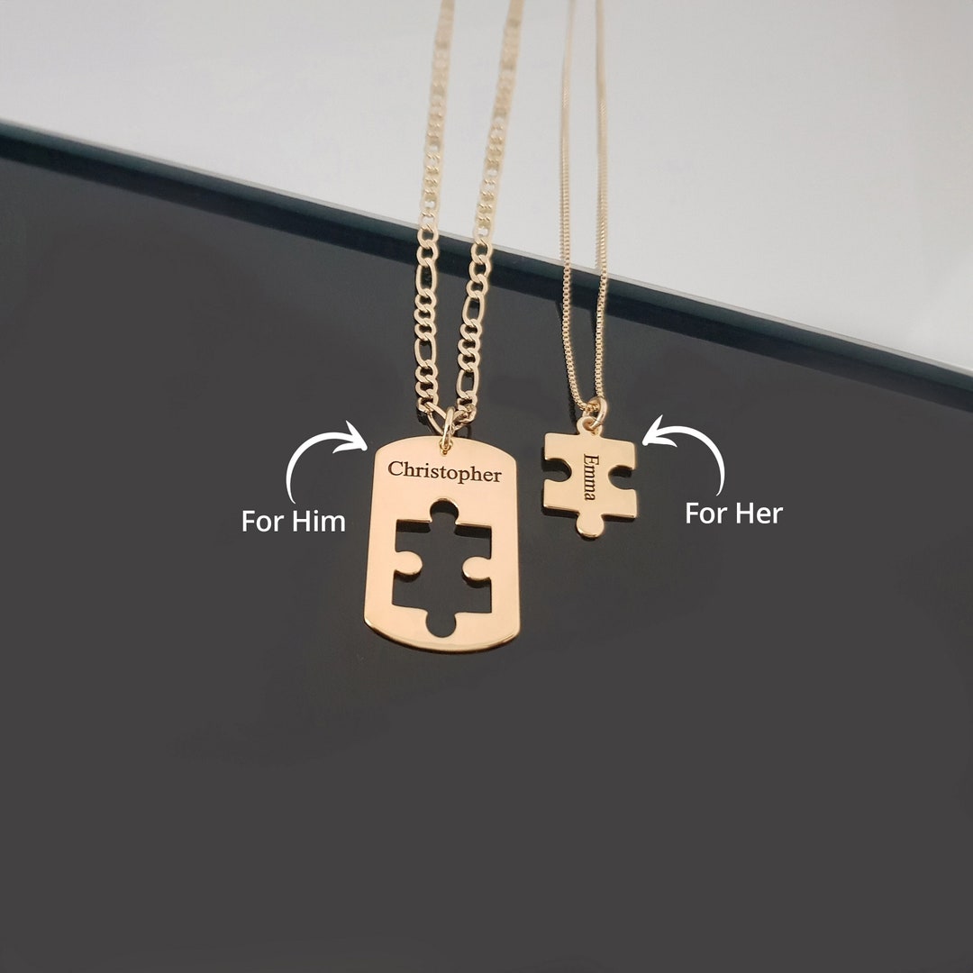 Matching Necklaces for Couples, Two Necklaces Set, Matching Necklaces ...