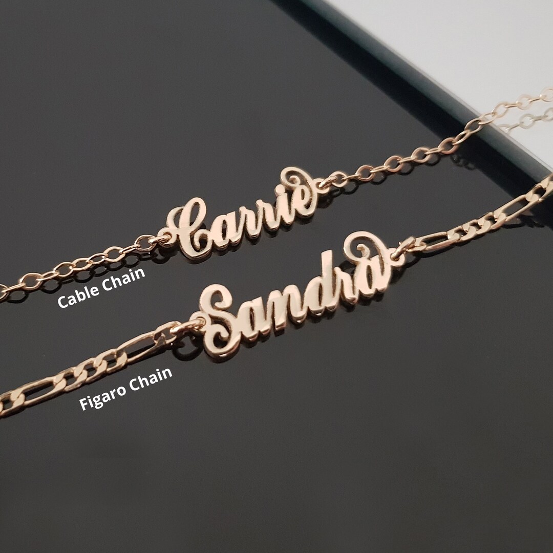 Carrie Name Bracelet/anklet, Carrie Font Nameplate Bracelet, Carrie ...
