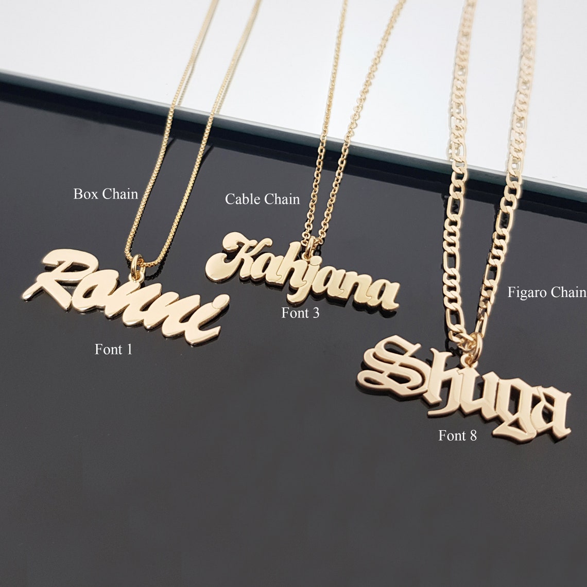 Personalized Name Necklace Any Name/Word 15 Font Styles | Etsy
