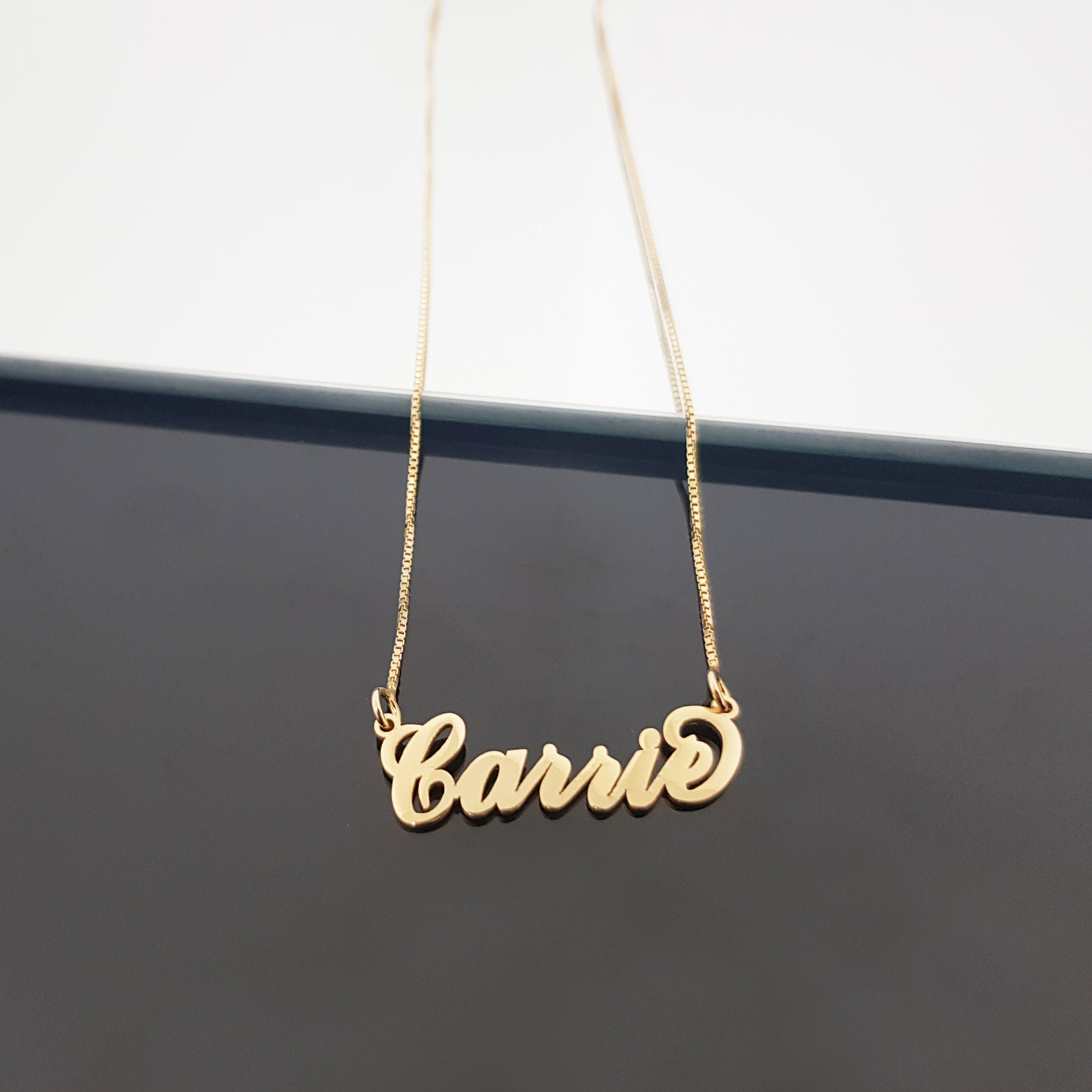 Carrie Name Necklace Customized Carrie Font Nameplate - Etsy