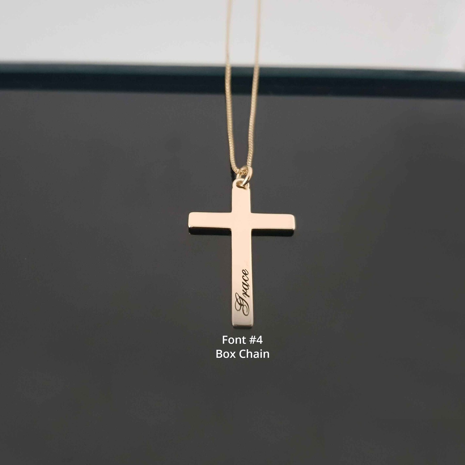 Engraved Cross Necklace With Name Cross Name Necklace - Etsy