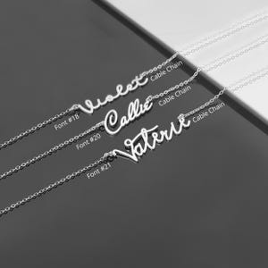 Script Name Necklace, Children Name Necklace for Mom, Meaningful Gift ...