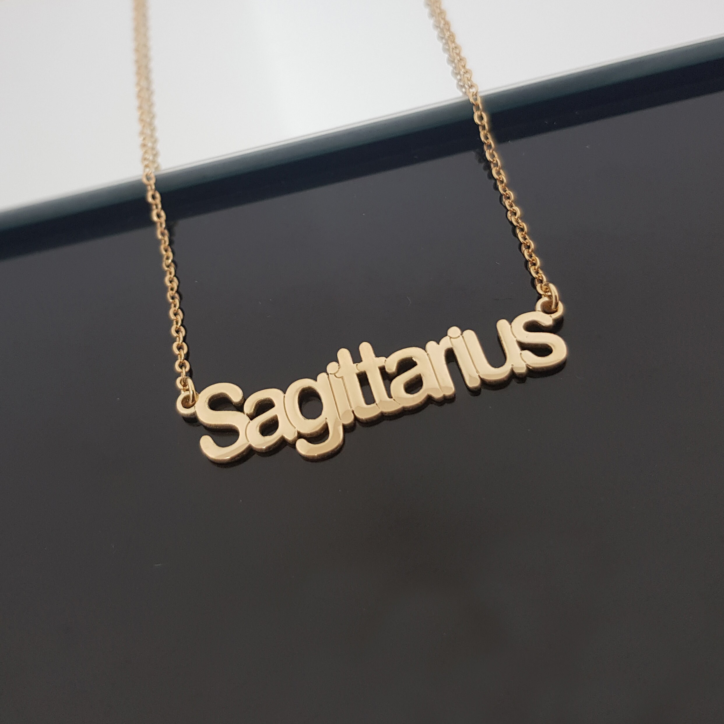 Sagittarius Necklace With 4 Font Styles Sagittarius Zodiac | Etsy