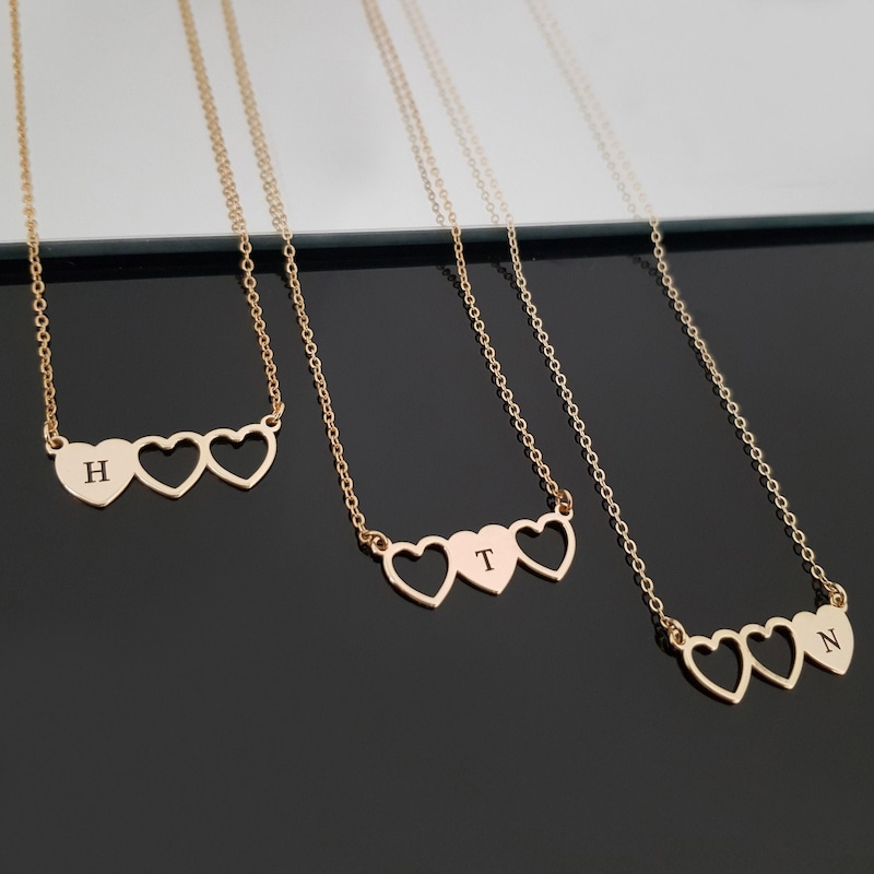 3 Heart Friend Necklaces - Etsy
