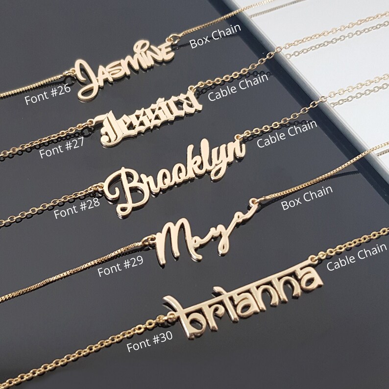 Script Name Necklace Children Name Necklace for Mom - Etsy