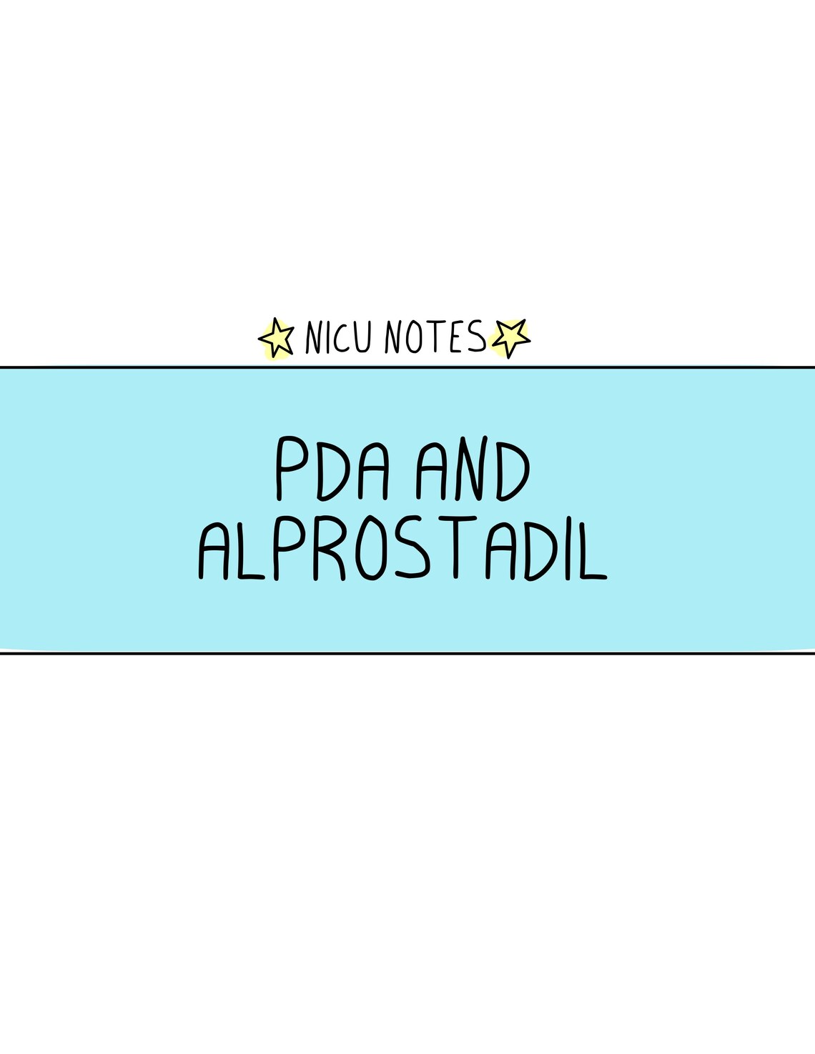 PDA + Alprostadil : Nicu Nursing & Nnp Notes - Etsy