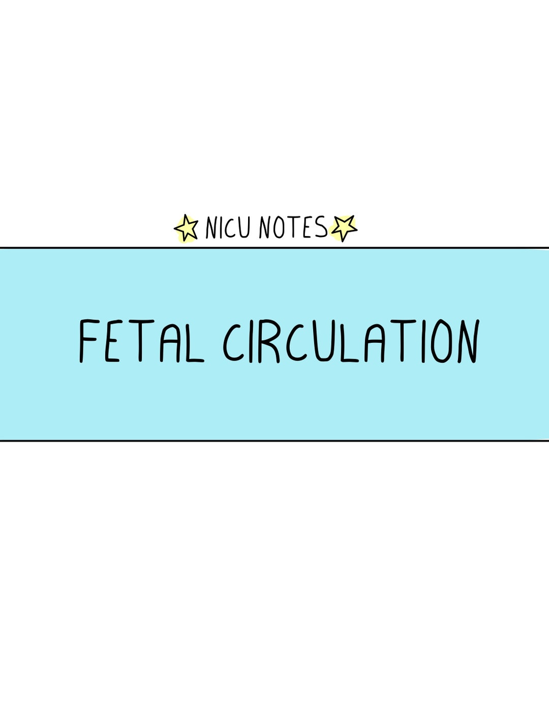 Fetal Circulation : Nicu Nursing & Nnp Notes - Etsy