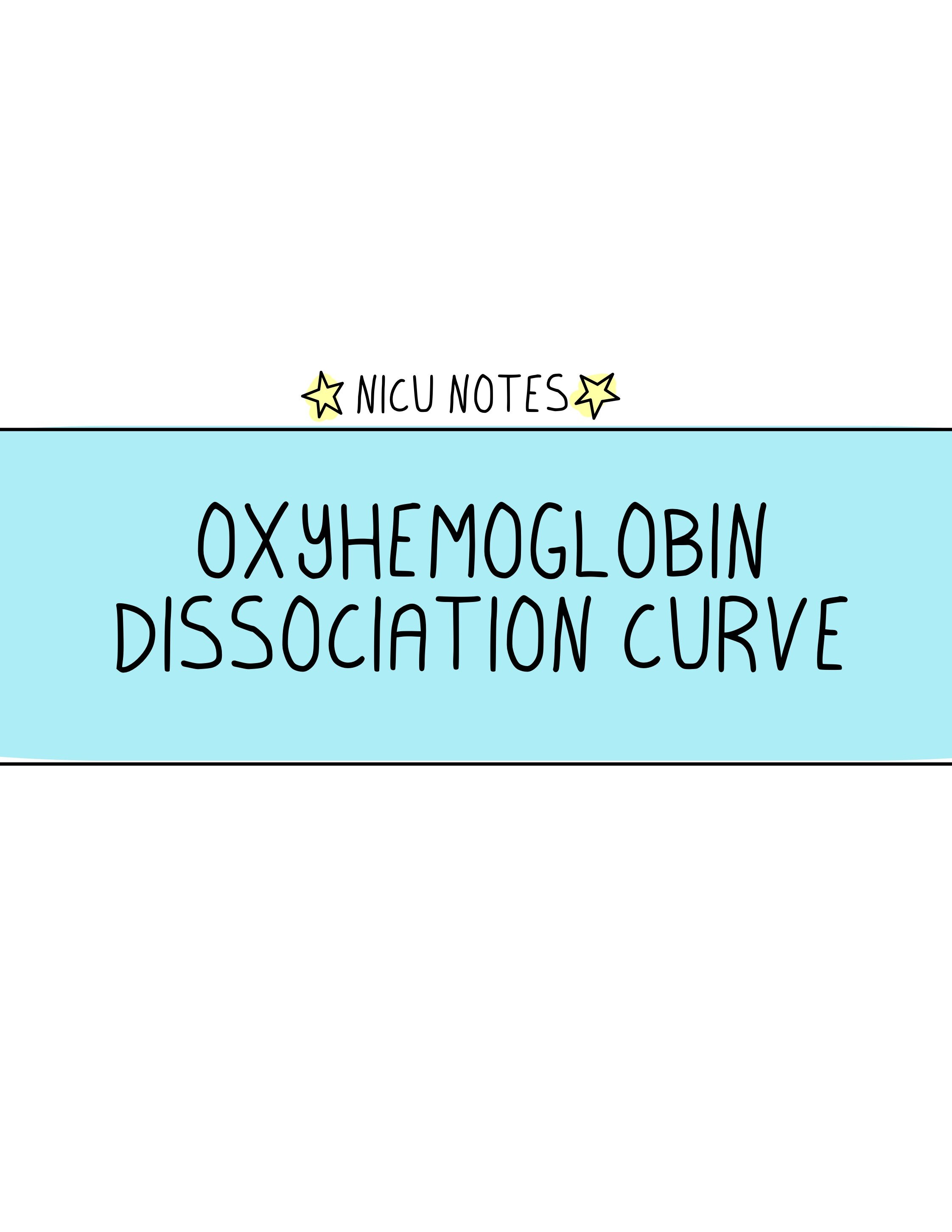 Oxyhemoglobin Dissociation Curve: Nicu/neonatal Nursing & Nnp Notes - Etsy