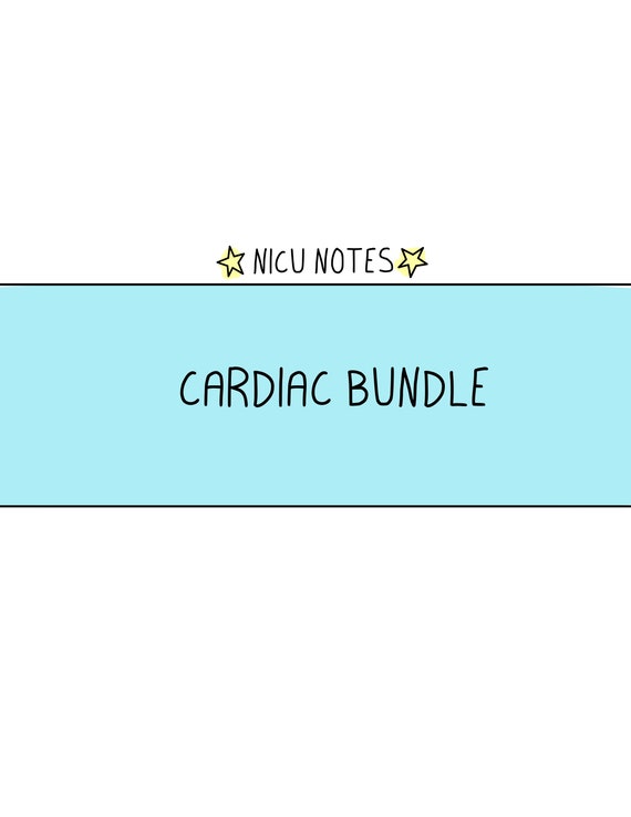 BUNDLE CARDIAC Nicu Nursing & Nnp Notes - Etsy